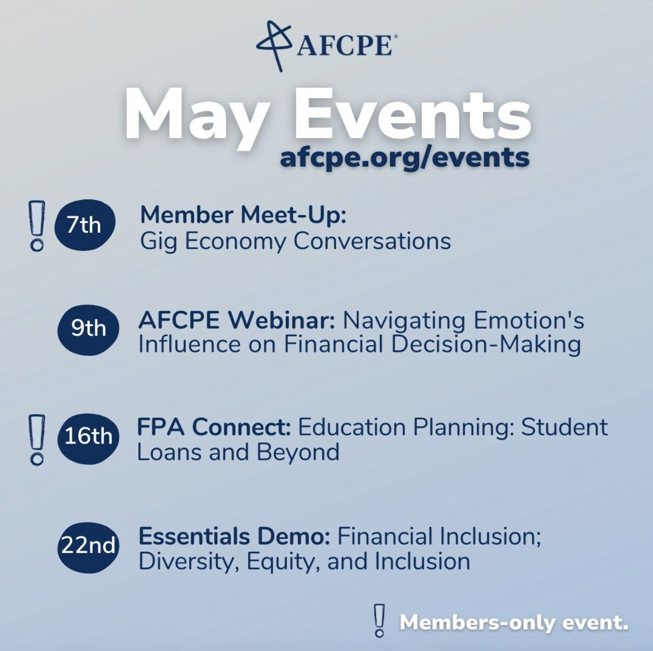 AFCPE® | Upcoming Events