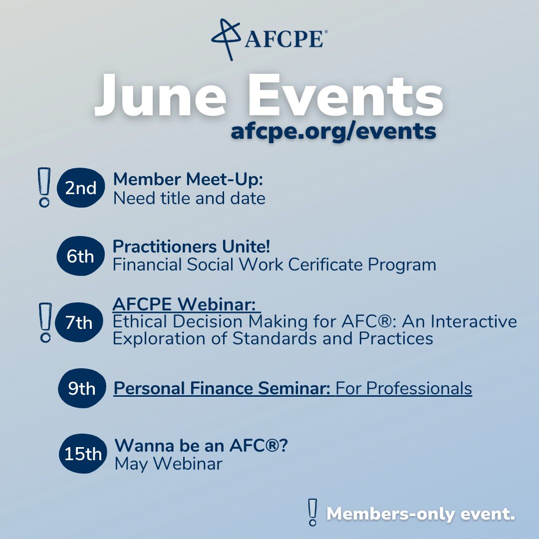 AFCPE® | Upcoming Events