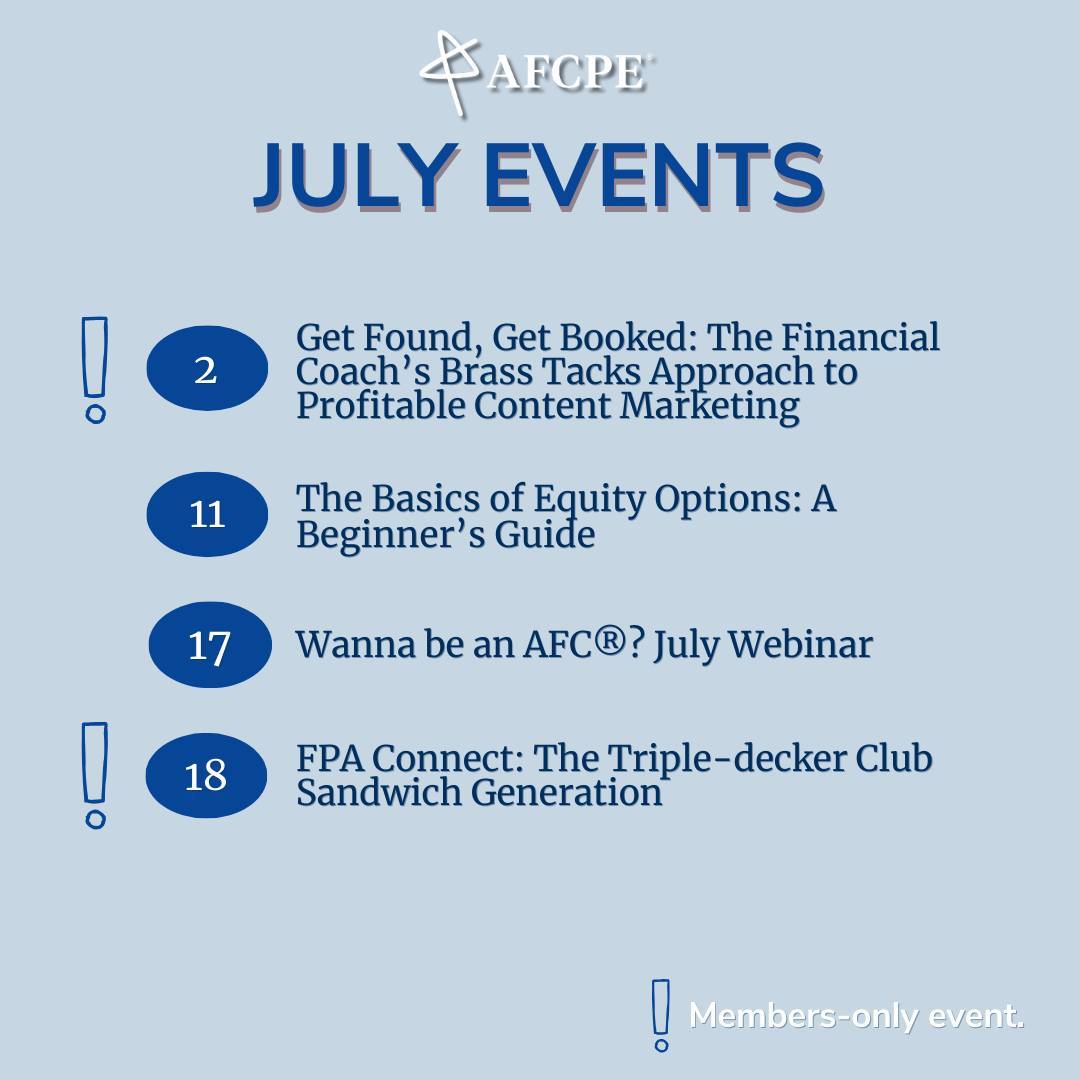 AFCPE® | Upcoming Events