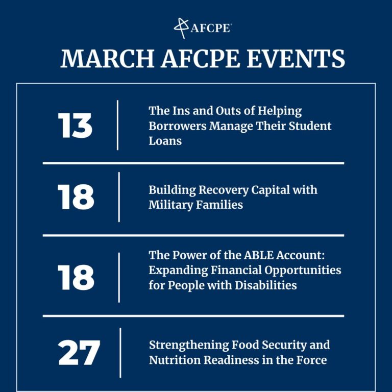 Upcoming Events – AFCPE