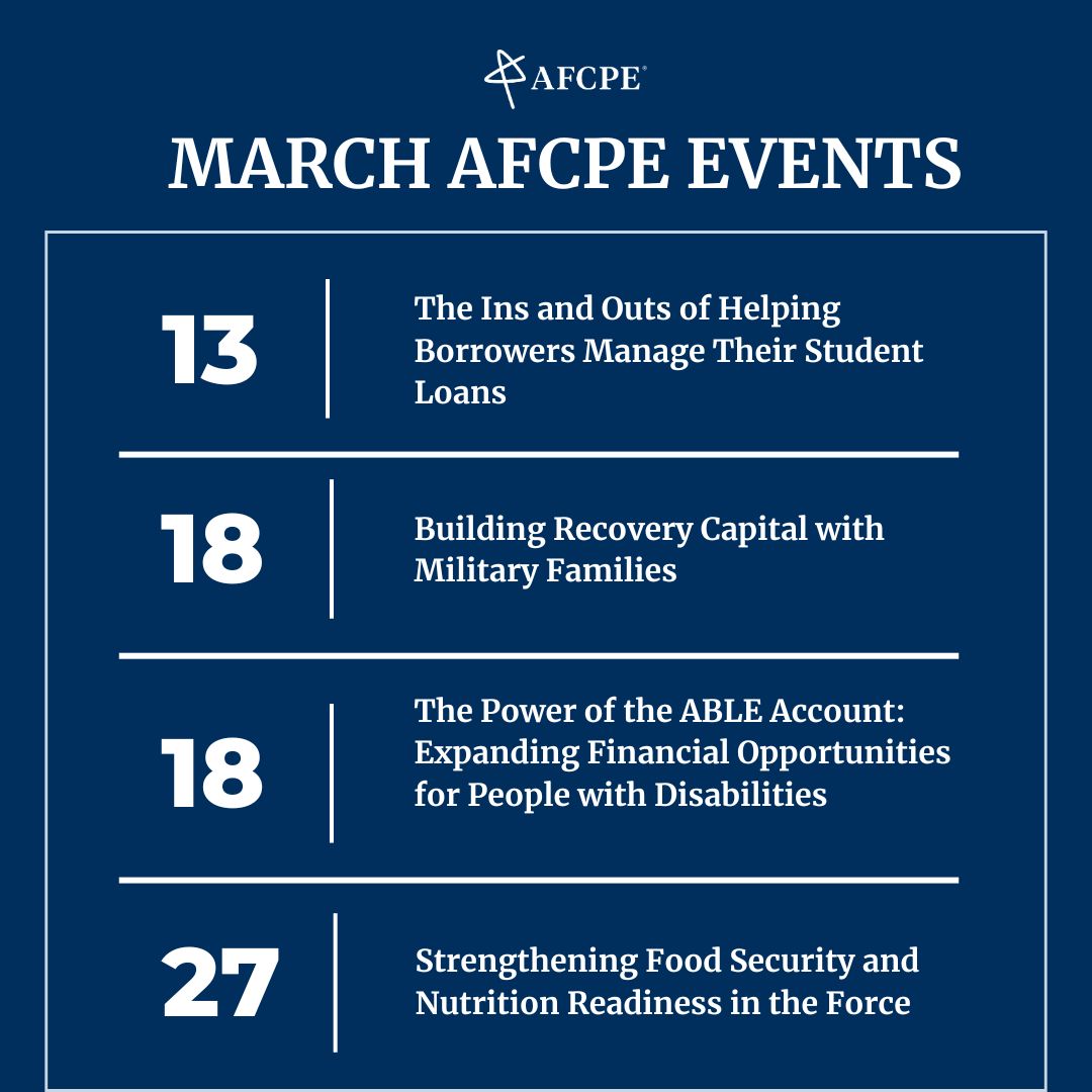 Upcoming Events Afcpe