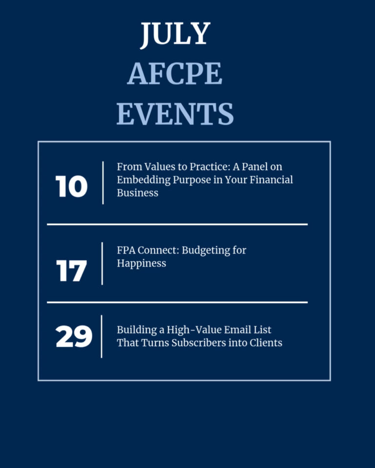 AFCPE® | Upcoming Events